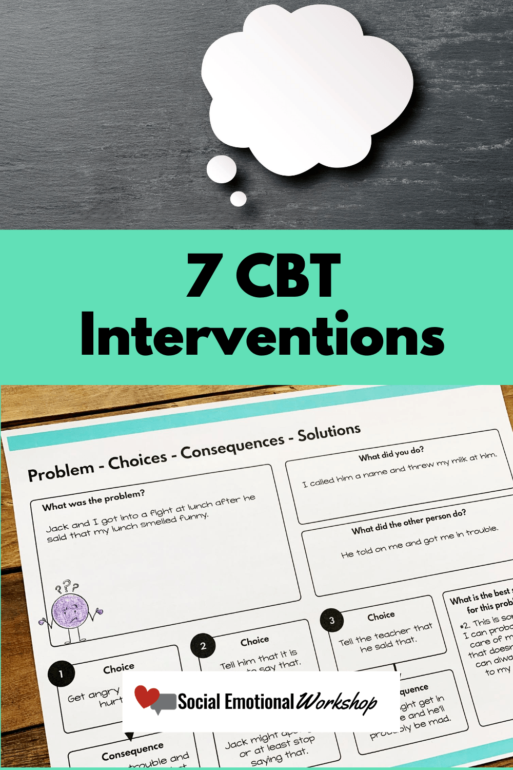 7 CBT Activities You Can Use in School Counseling | Social Emotional ...