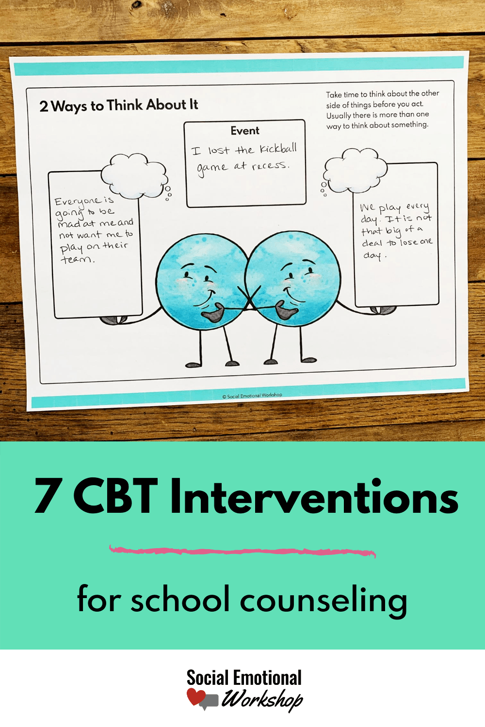 7 CBT Activities You Can Use in School Counseling | Social Emotional ...