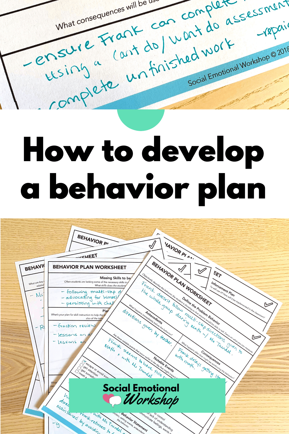 How to Develop a Behavior Plan | Social Emotional Workshop
