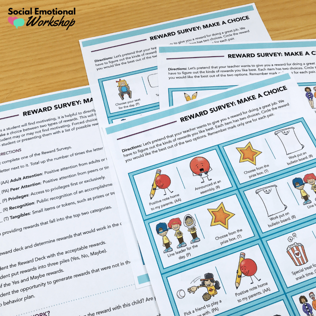 Use Reinforcement Surveys to Improve Behavior Plans | Social Emotional ...