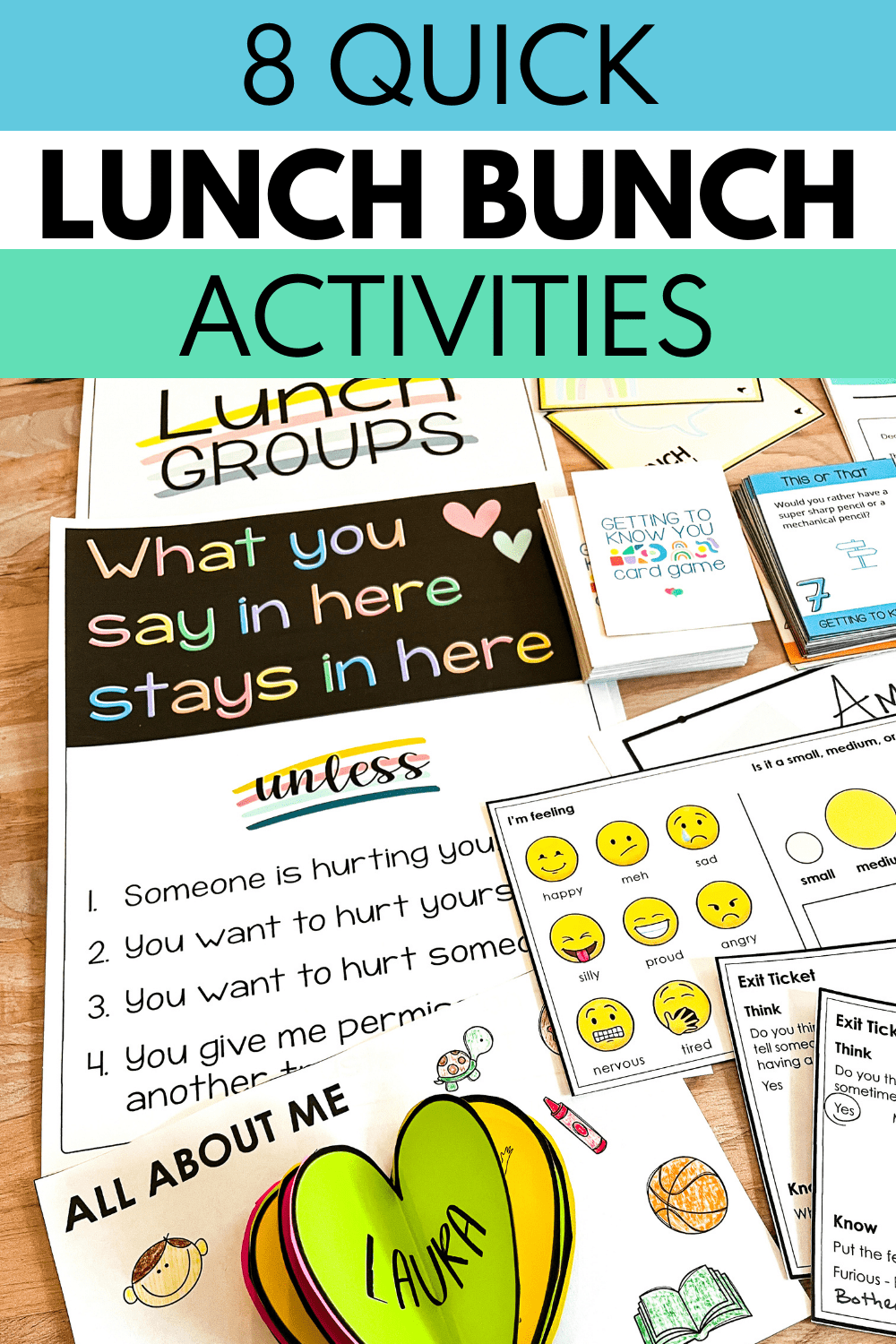 8 Quick Lunch Bunch Activities For Elementary School Social Emotional 8 Quick Lunch Bunch Activities For Elementary School Social Emotional