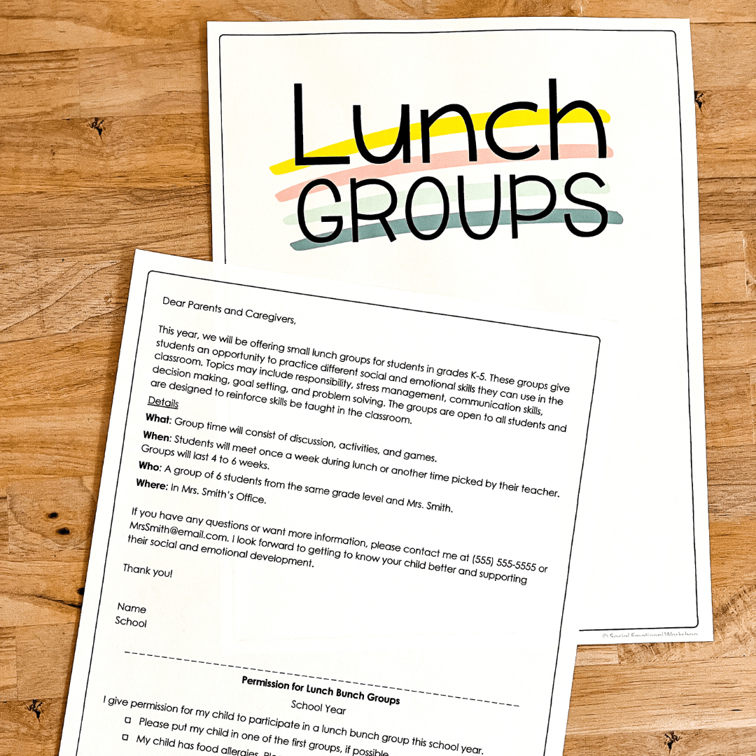 8 Quick Lunch Bunch Activities for Elementary School | Social Emotional ...